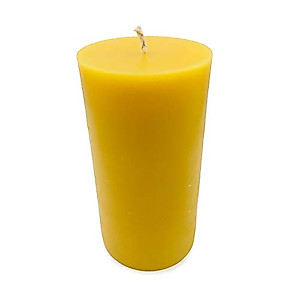 Alternative Imagination Pure Beeswax Candle - Large Pillar Handmade Candle, 100% Beeswax Candle, Natural Pillar Candle, 80 Hour Beeswax Candle, Tall Wax Candle, Hypoallergenic Candle, 6 Inch
