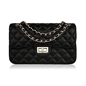 Mini Bag Purse for Women Teenage Girls Purses PU (Black)