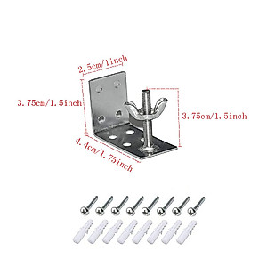 BOOHAO 4 pcs Roman Shade Wall L Bracke Mounting Installation L-Brackets for Roman Shade Home Window Drapery Bracke