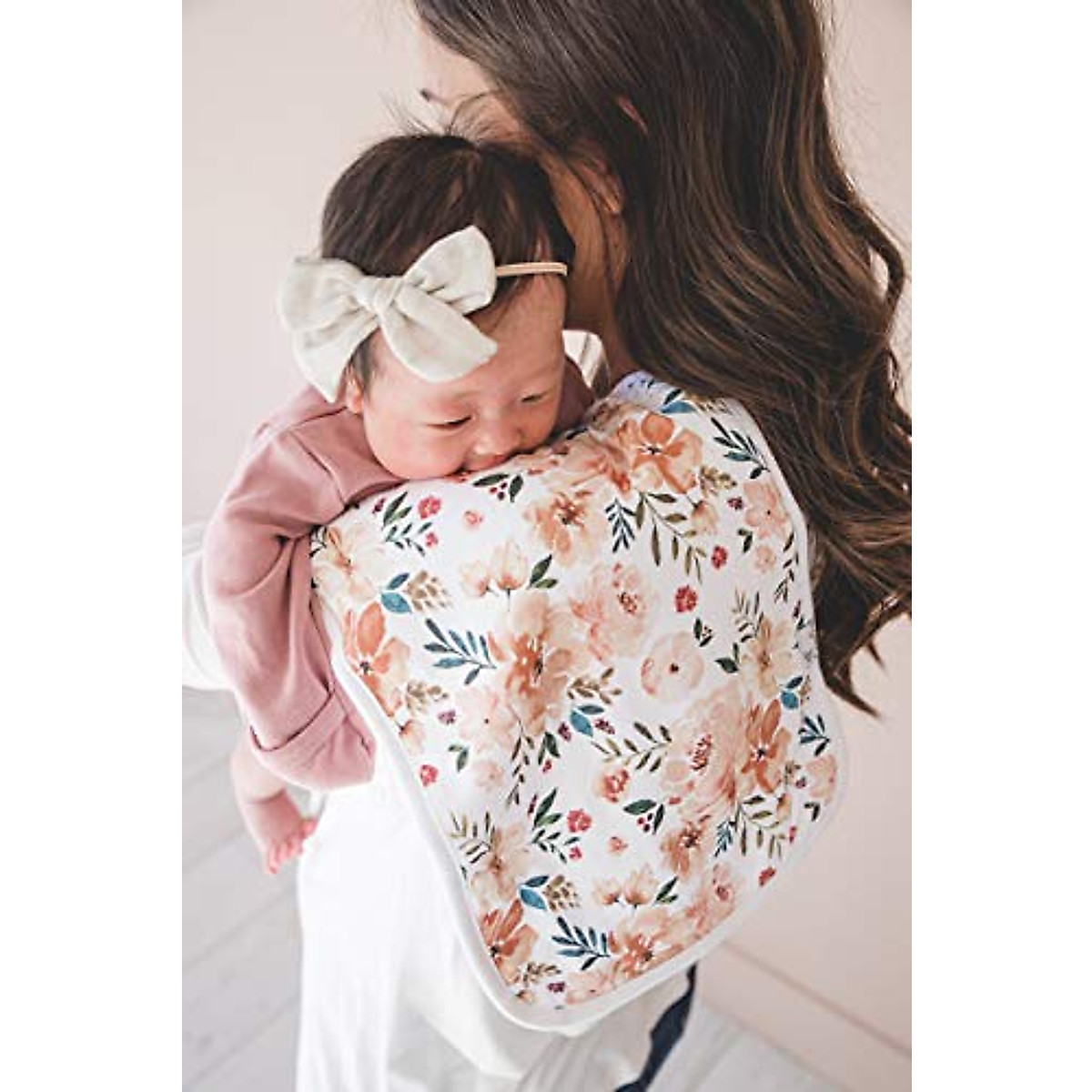 Baby Burp Cloth Small 21''x10'' Size Premium Absorbent Triple Layer 3-Pack Gift Set 'Autumn' by Copper Pearl