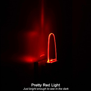 REMINDA 4 Pack Auto Nightlight Lamp with Dusk to Dawn Sensor for Bedroom, Plug in, Red