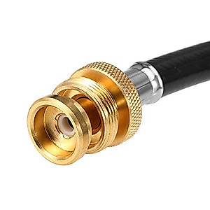 Fachmann 4 Feet Propane Adapter Hose 1 lb to 20 lb Converter Replacement for QCC1 / Type1 Tank Connects 1 LB Bulk Portable Appliance to 20 lb Propane Tank