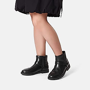 DREAM PAIRS Unisex-Child Sdbo223k, Black, 5 Big Kid