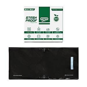Stash Proof Vacuum Seal Bags 11" x 24" (50 Count) 5.5 Mil (Black and Black) - BPA Free Commerical Grade Food Saver for Storage, Sous Vide, and Meal Prep Sealer Bag