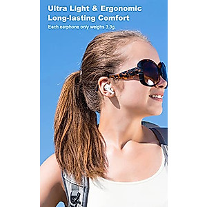 Wireless Earbuds, Eranova Bluetooth 5.1 Earphones Headphones Built-in 4 Mics ENC Noise Cancelling 30H Playtime IPX6 Waterproof Deep Bass USB-C Charge for iPhone Android Sports