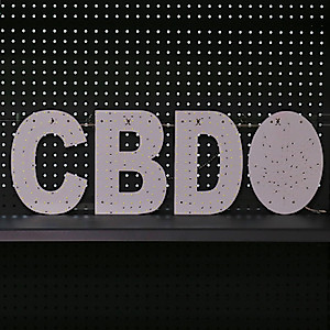 30"x10" Large LED CBD Signs for Smoke Shops, Super Bright Unique Design CBD Sign with Hanging Installation, High Visibility CBD Sign for Stores Retail Shops Window (White)