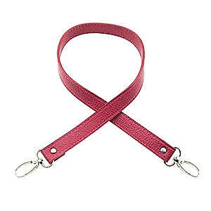 5Afashion One Pair 25" Soft Leather Wristlet Bag Handles,Replacement Tote Should handles,Purse Straps,Wallet Bag Handle Straps (hot pink)