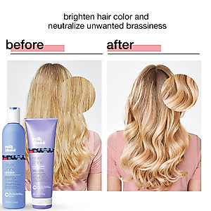 Milk_shake Silver Shine Purple Shampoo for Blonde Hair - Blonde Toner for Brassy Hair 100% SLES-Free, 3.3 Fl Oz