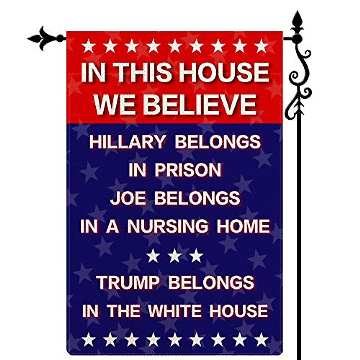 COSKAKA Anti Biden Outdoor Yard Sign Trump Republican Joe Biden Nursing Home Funny Flag Double-Sided Flag for Lawn and Garden 12.5 x 18