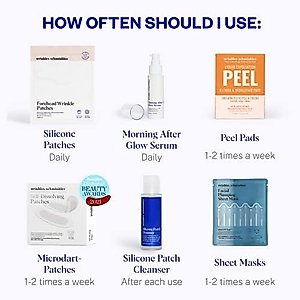 Wrinkles Schminkles Self-Dissolving Microdart Patch for Face - Target & Reduce Wrinkles, Ultimate Facial Hydration and Rejuvenation (4 pairs)