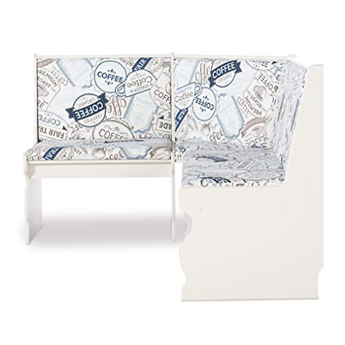 Linon Lucy Coffee Nook - White 66.25 x 34.5 x 50.25