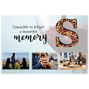 Premium Metal Letter Wine Cork Holder Is A Perfect Bar Decor Made of Durable Metal and A Glossy Black Finish With Rounded Edges , This Bar Cart Accessories Is Easy To Hang , Letter S (9,64”x 2”x 12”).