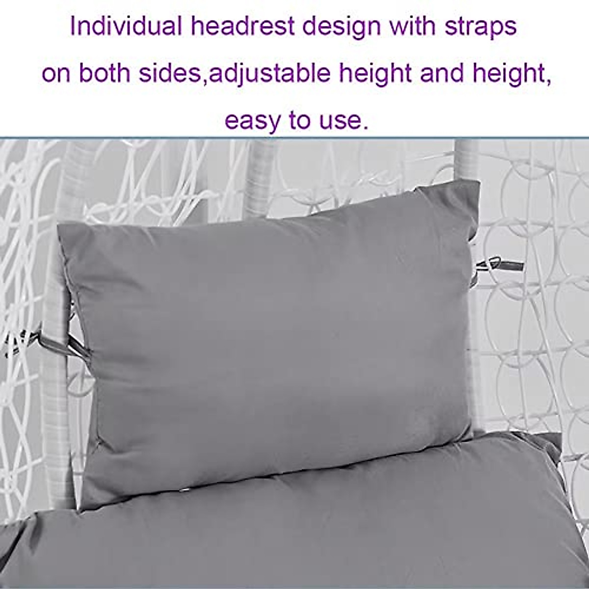 Elero Swing Egg Chair Cushion Hanging Basket Chair Cushion Hanging Basket Seat Cushion Hanging Egg Chair Cushion Black