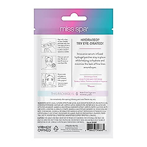 Miss Spa - Under Eye Patches, Hydrating Revitalizing Eye Masks, Reduce Fine Lines and Wrinkles, Eye Masks for Dark Circles and Puffiness, Anti-Aging Under Eye Masks for Beauty & Personal Care (4 Pack)