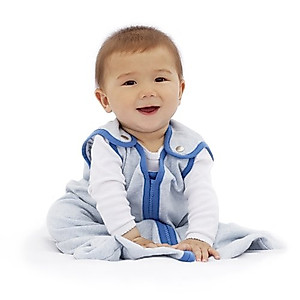 baby deedee 100% Cotton Sleeping Sack, Baby Sleeping Bag Wearable Blanket, Sleep Nest Lite, Infant and Toddler, Blue, Large (18-36 Month)