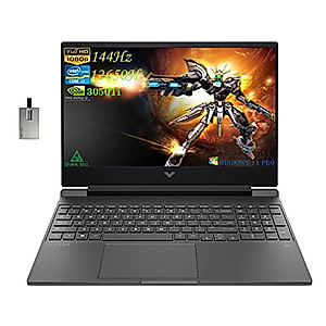 HP 2022 Victus 15.6" FHD 144Hz Gaming Laptop, Intel 12th Core i7-12650H, 16GB RAM, 512GB PCIe SSD, NVIDIA GeForce RTX 3050 Ti 4GB, Backlit Keyboard, Win 11 Pro, Mica Silver, 32GB Snowbell USB Card