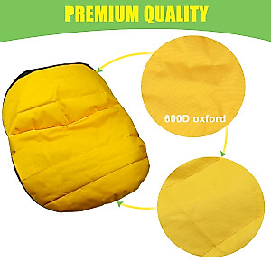 Seat Cover for John Deere Seat Replacement Parts, Seat Cover for Mower, Riding Lawn Mower Seat Cover,Seat Cushion Fits Seat up to 18" High, 600D Fabric