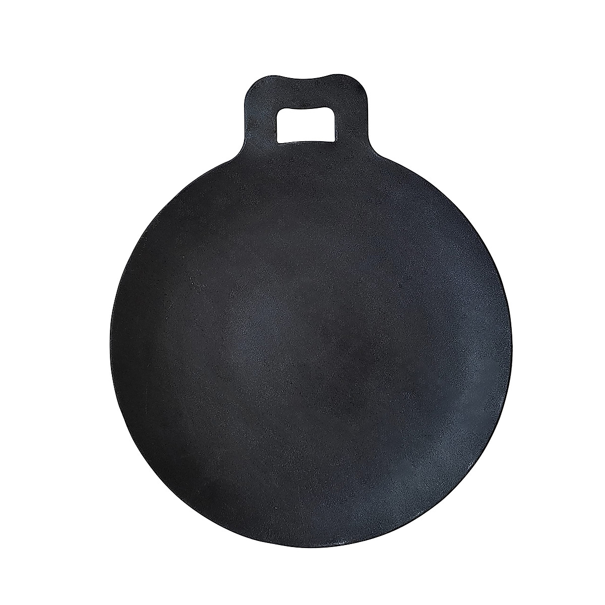 Nakshathra Iron Dosa Tawa Iron Dosa Kallu CookwareLarge Size Dosa Iron Tawa - 14 In with Handle Export Quality, Black