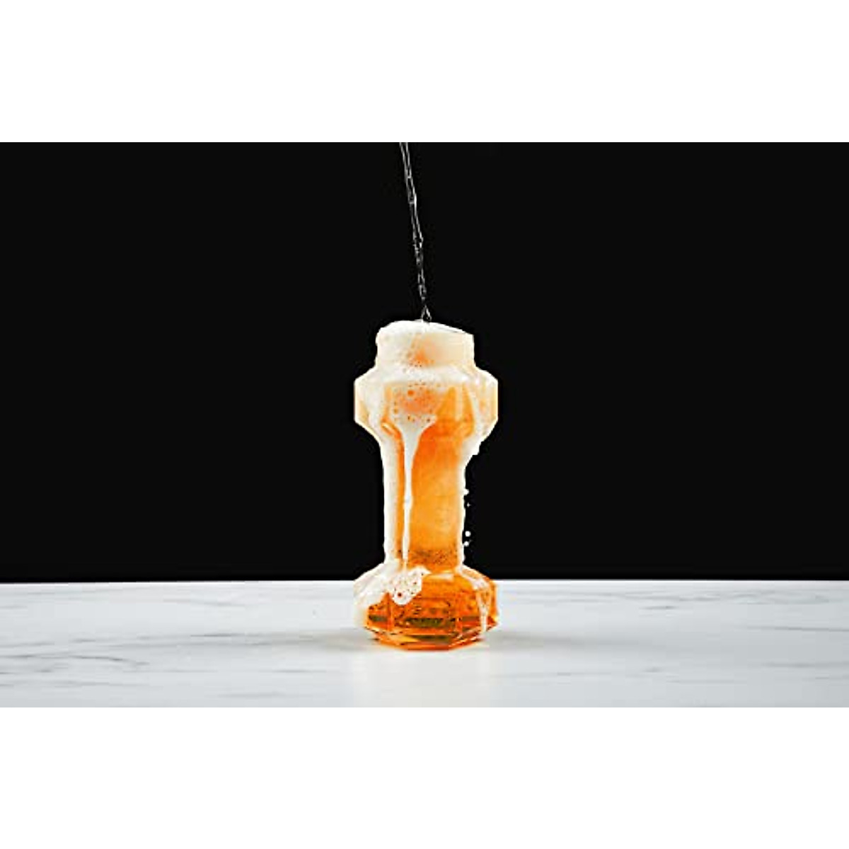 Gemsho Glass Set of 2, Dumbbell Beer Glasses | Funny Beer Mug | Beer Mugs For Men | Funny Beer Glasses | Beer Glasses Funny | Cool Beer Glasses | Giant Beer Glass