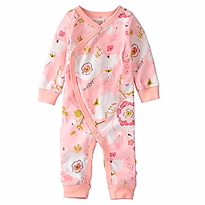 Little Planet by Carter's Baby Girls' Organic Cotton Wrap Sleep & Play, Pink Floral, 9 Months