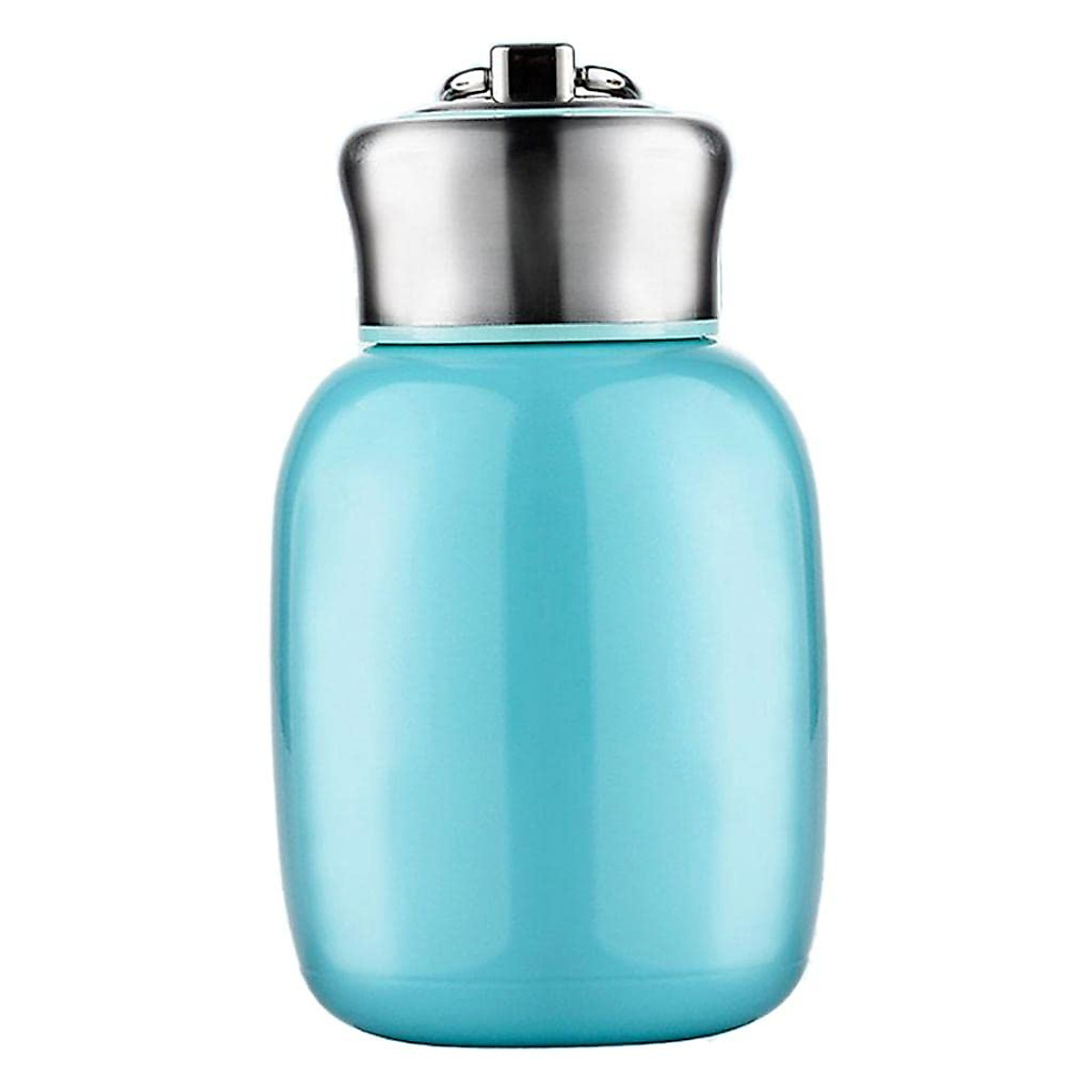 Generic 200ml Coffee Vacuum Flasks Stainless Steel Outdoor Cup Heating Mug for Kids, Keeps Drinks Cold Hot for 8 Hours, BPA Free - Blue, 6.5x13.8cm