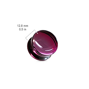 Double Flared Concave Saddle Glass Plugs (00GA (10mm), Green)