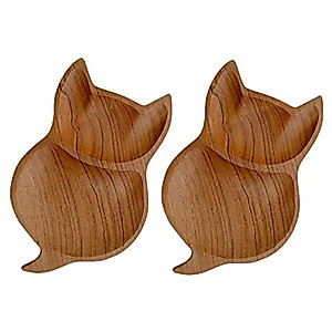 JNE Handcrafted-Solid Single Piece Teak Wood Plate/Tray/Dish/Platter (Set of 2), Multi-purpose use Decor, Candy, Serving. (CAT-Small)