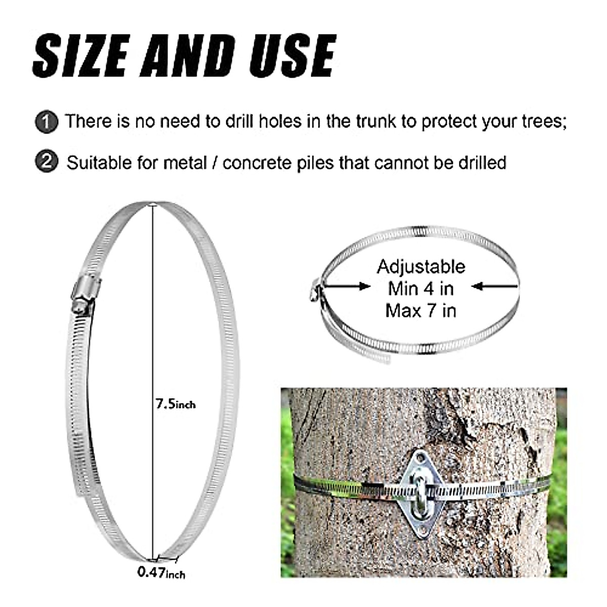 Shade Sail Hardware Kit, Sun Shade Hardware Kit with 304 Stainless Steel Wire Rope for Square/Rectangle/Triangle Sun Shade Sails, Anti-Rust Stainless Steel Accessories for Outdoor (6 inch, 50 pcs)