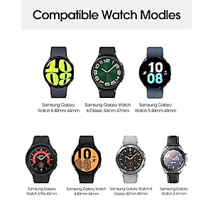 BlackPro No-Gap Nylon Watch Band Compatible With Samsung Galaxy Watch 7 6 5 4 40mm 44mm/5 Pro 45mm/6 4 Classic 42mm 43mm 46mm 47mm, Alpine Loop Woven Sport Strap for Men Women