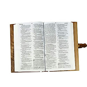 Hand Carved Walnut Wood Holy Bible English Easy to Read Version 8.6" 1040 Pages Wood Cover Bible