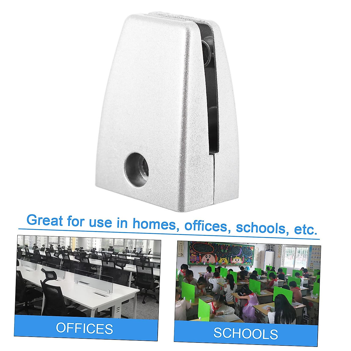 4Pcs glass clip clamps for desk screens desk divider clamp sneeze guard clamp desk divider brackets partition bracket desk panel aluminum alloy office protection support clip