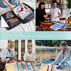 Silicone Reusable Food Bag,10 pcs (5 Leak Proof Reusable Sandwich Bags BPA FREE + 5 Crack-Proof Reusable Ziplock Snack Bag) for Sandwich, Snack, Fruit, Travel Camping Hiking items