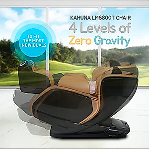 Kahuna Massage Chair - 3D+@ Latest Technology SL-Track Auto Extension LM-6800T - Black Camel Fully Assembled