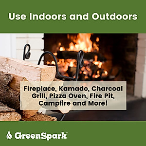 GreenSpark Firesticks Fire Starters for Fire Pit, Campfire, FireplaceBBQ Grill, Wood & Pellet Stove, Camping, Survival Safety Kit, Fast Lighting, Long Burn, Waterproof, Indoor Outdoor Use (48 Count)