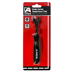 ARES 70191 - Brake Spring Compressor Tool - Provides Leverage to Remove and Install Stubborn Hold-Down Springs of Drum Brakes