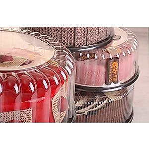 Wow Plastics Inc. 9" Cake Container - 11 1/2" Black Base - 4 1/2" Tall - 50/Case