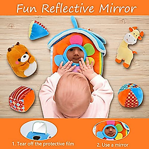 Plush Baby Soft Rattle Toys Hand Grab Sensory Shaker Farm Stuffed Animal Set