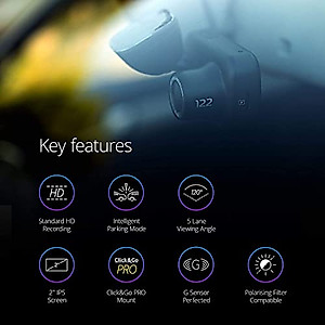 Nextbase 122 Dash Cam 720p in Car Camera with Parking Mode, Night Vision, Automatic Loop Recording and Shock Sensor File Protection, Reliable and Durable