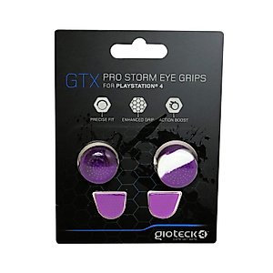 Gioteck GTX PS4 – Thumb Grips PS4 Silicone Caps/Caps for Joysticks Playstation 4 – Non-Slip – Aiming Aid – PS4 Controller Protection – Camo Mauve and White
