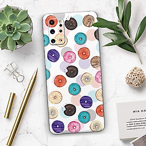 DesignSkinz The Colorful Donut Overlay Protective Vinyl Decal Wrap Skin Cover Compatible with The Samsung Galaxy S20 (Screen Trim & Back Glass Skin)