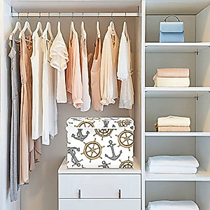 Steering Wheel Anchor Storage Bins with Lids for Organizing Lidded Home Storage Bins with Handles Oxford Cloth Storage Cube Box for Toys