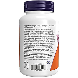 NOW Supplements, CoQ10 (Coenzyme Q10) 100 mg, Pharmaceutical Grade, Cardiovascular Health*, 150 Softgels