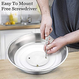 HaSteeL Cheese Melting Dome Set of 2, 12 Inch Round Basting Cover Metal Steam Cover, Stainless Steel Griddle Accessories for Flat Top Grill/Outdoor BBQ/Kitchen Cooking