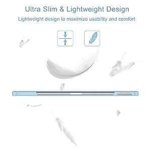 Soke for iPad Air 13 Inch Case (M3/M2) 2025/2024,iPad Pro 12.9 Case 2022 2021(6th 5th Generation) - [Slim Trifold Stand + Auto Wake/Sleep],Protective Hard PC Back Cover (Light Blue)