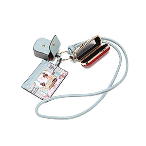 Nicole Lee 3 Piece Lanyard Set, Card Holder, Lipstick Case Holder, Airpods Case Cover for Apple Airpods, Protective Travel Accessories for Women (Success in New York)