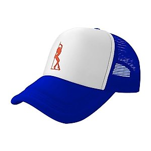 Pole Dancer Stripper Funny Trucker Hat Adult Adjustable Baseball Cap Breathable Unisex Fishing Hats Blue