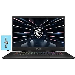 MSI Stealth GS77 17.3" 120Hz 4K UHD IPS Gaming Laptop (Intel i9-12900H 14-Core, 64GB DDR5, 2x8TB PCIe SSD RAID 0 (16TB), GeForce RTX 3080 Ti 16GB, Per Key RGB Backlit, Killer WiFi 6E, Win11Pro) w/Hub