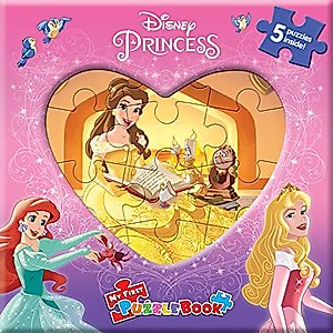 Disney Princess My First Puzzle Book - Jigsaw Puzzles for kids, 10-page board book, 5 puzzles to enjoy