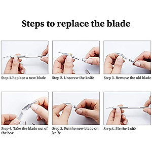 Jetmore 63 Pack Exacto Knife Craft Knife Kit with 60 PCS Hobby Knife Replacement Blades , Hobby Knife Precision Knife Exacto Knife Set for DIY Craft, Scrapbooking, Art Work Cutting