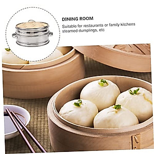TIDTALEO 1 Set Steamer Wooden Cooking Utensils Chicken Breadt Asian Cookware Sticky Chinese Steamer Basket Soup Dumpling Steamer Basket Steamer with Lid Steamer for Dumpling Food Steamer